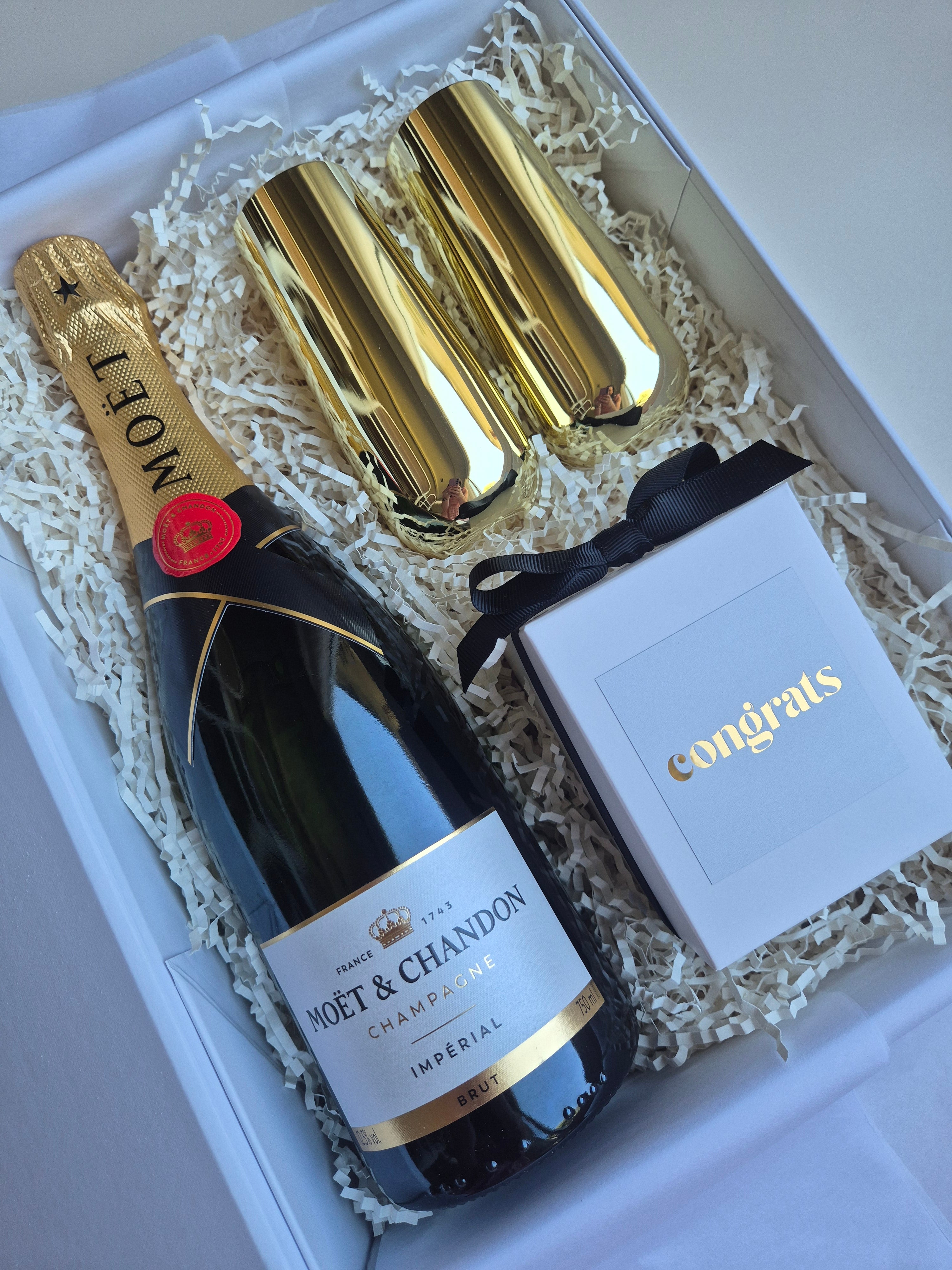 GOLDEN MOMENTS - Congratulations Deluxe Gift Hamper – boxandbowgiftco